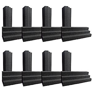 WENGWEI 16 PACK Studios or Home Theater Column Acoustic Wedge Studio Foam Corner Block Finish Corner Wall