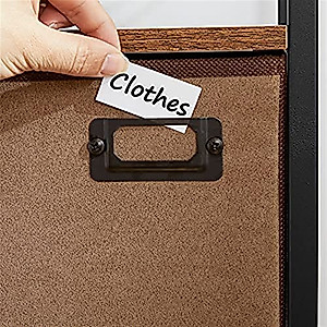 HIGOH Bedside Table Bedside Table with Drawer Fabric Drawer Dresser