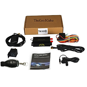 TheCoolCube Vehicle Car GPS Tracker 103B with Remote Control GSM Alarm SD Card Slot Anti-Theft GPS System Tracking Device