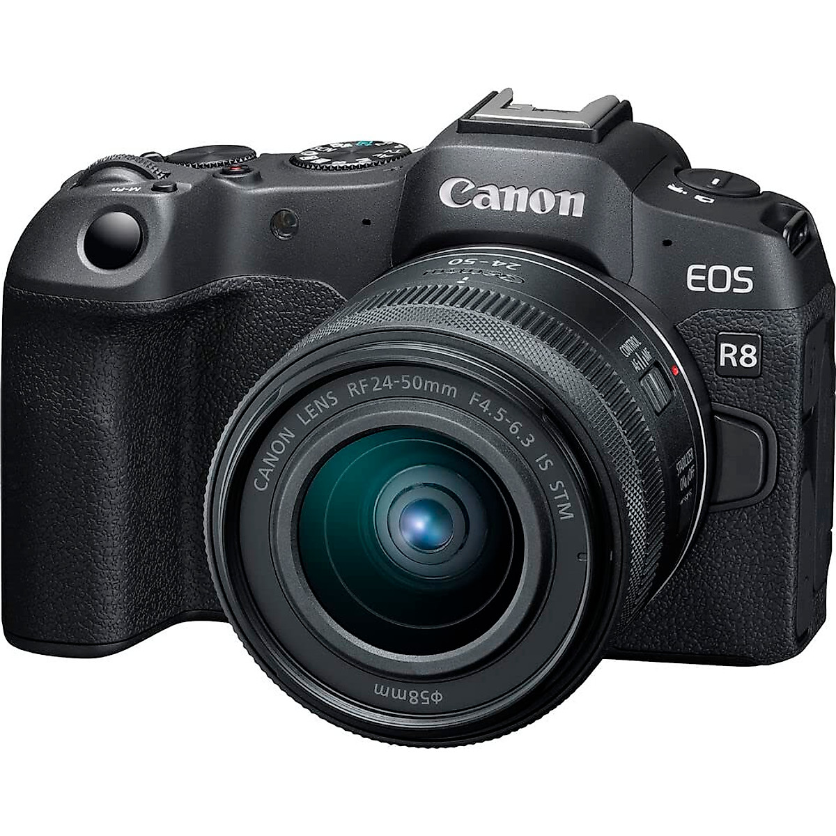 Canon EOS R8 Mirrorless Camera with RF 24-50mm f/4.5-6.3 is STM Lens (5803C012) + 64GB Memory Card + Bag + Charger + LPE17 Battery + Card Reader + Memory Wallet + Cleaning Kit (Renewed)