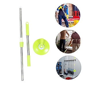 FOYTOKI 1 Set Mop Pole Mopping Floor Cleaner Mop Mopa para Limpiar Pisos Commercial Mop Turnicate Kit Handle Mop Rod Mop Handle Replacement Mops Rotating Mop Accessory Rod Green Plastic