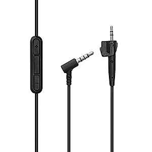 kwmobile Headphone Cable for Bose Around Ear AE2 / Around Ear AE2i / AEII - 150cm Replacement Cord with Microphone + Volume Control - Black