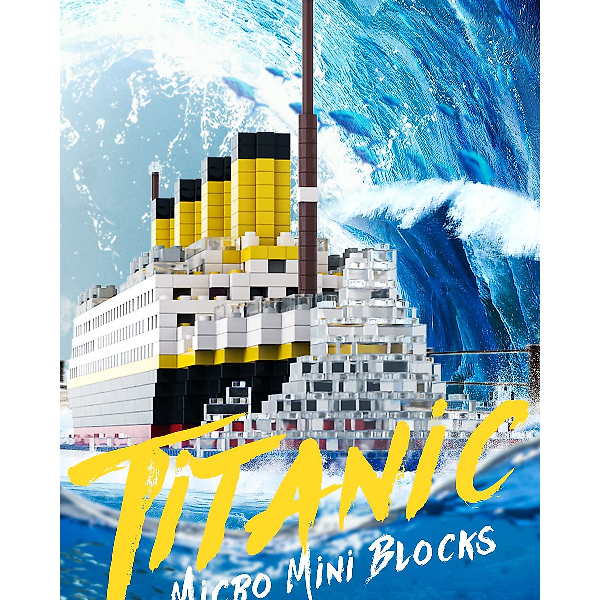 dOvOb Micro Mini Blocks Titanic Model Building Set with 2 Figure, 1872 Piece Mini Bricks Toy, Gift for Adults and Kids