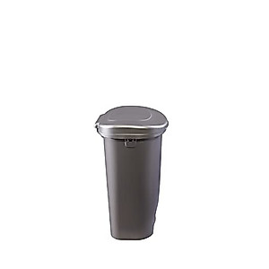 Rubbermaid Classic 13 Gallon Premium Step-On Trash Can with Lid and Stainless-Steel Pedal, Bronze Waste Bin for Kitchen/Home/Garage/Office