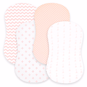 Pink dots Bassinet Sheets 4 Pack by baebae goods
