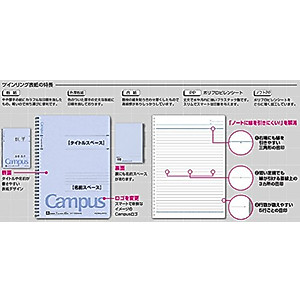 X3 Sakuaosu-T110A-BX3 40 pieces of Kokuyo Campus Twin Ring Notebook 3 books Pack No. 6 usually ruled paper (japan import)
