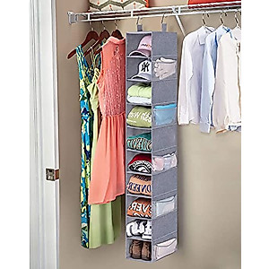 MISSLO 8-Shelf Hanging Shoe Organizer and 10-Shelf Hanging Storage Shelves for Clothes Closet Organizers
