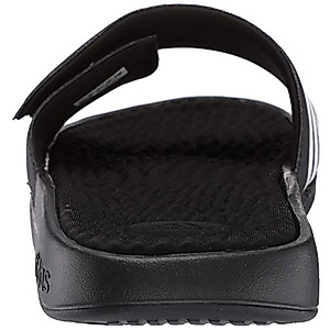 adidas Unisex Adissage Tuned Slides Sandal, Black/White/Black, 7 US Men