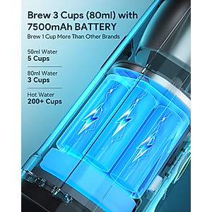 Outin Nano Portable Electric Espresso Machine with 3-4 Min Self-Heating, 20 Bar Mini Small 5V Car Coffee Maker, With NS Capsule & Ground for Camping, Travel, RV, Hiking, Office