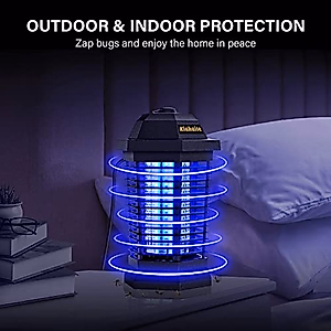 Klahaite Electric Bug Zapper Outdoor, Mosquito Zapper Indoor, Fly Zapper, Fly Trap, Mosquito Killer for Home Backyard Patio
