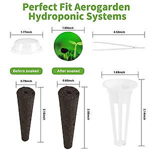 121 Pcs Seed Pod Kit for AeroGarden, Hydroponics Garden Accessories for Hydroponic Growing System, Grow Anything Kit with 30 Grow Sponges, 30 Grow Baskets, 30 Pod Labels, 30 Grow Domes, 1 Tweezer