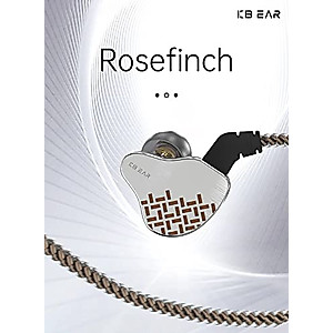 KBEAR Rosefinch Wired Headphone,5μm Silicon Composite Biological Diaphragm DD Stereo Earphone,KINBOOFI Musician HiFi IEM in Ear Headphones with 2 pin Cable for Musician Church (Black, No Microphone)…