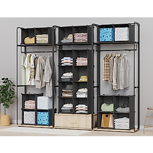 HOMIDEC Closet Organizer, 9-Cube Closet Organizers and Storage, Portable Closet Storage Shelves,Closet Organizer Storage Shelves, Clothes Storage Organizer for Garment Racks, Closet, Wardrobe