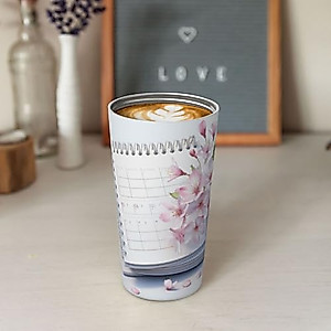 WANGZHAO Calendar Print Double Wall Stainless Steel Vacuum Insulated Tumbler Cup Home Thermal Cup