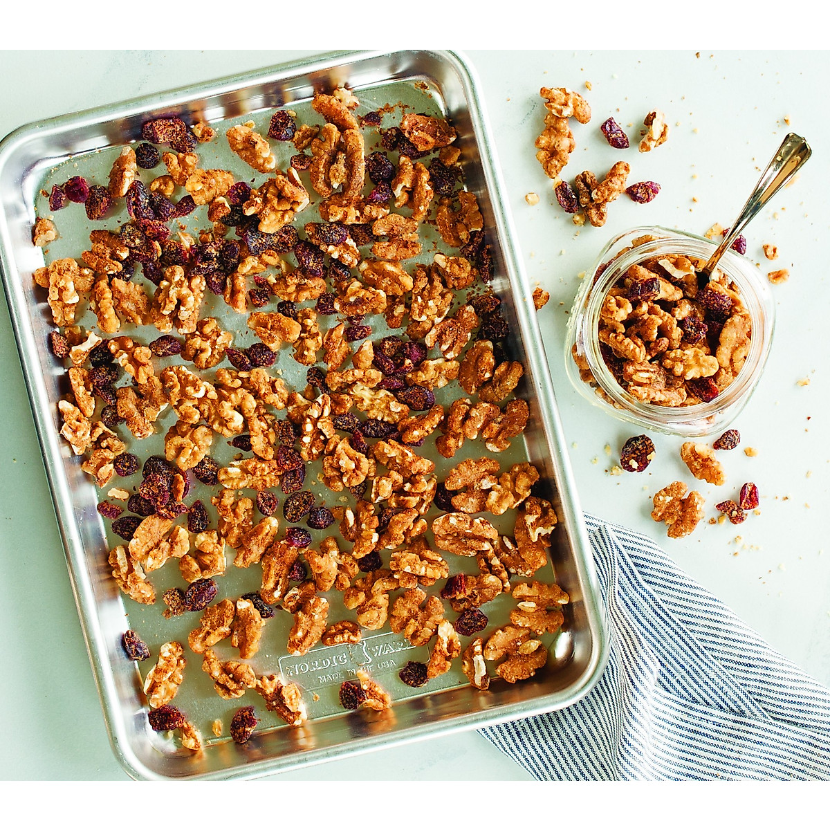 Nordic Ware Quarter Sheet Baking Pan (2 count) and Square Cake Pan