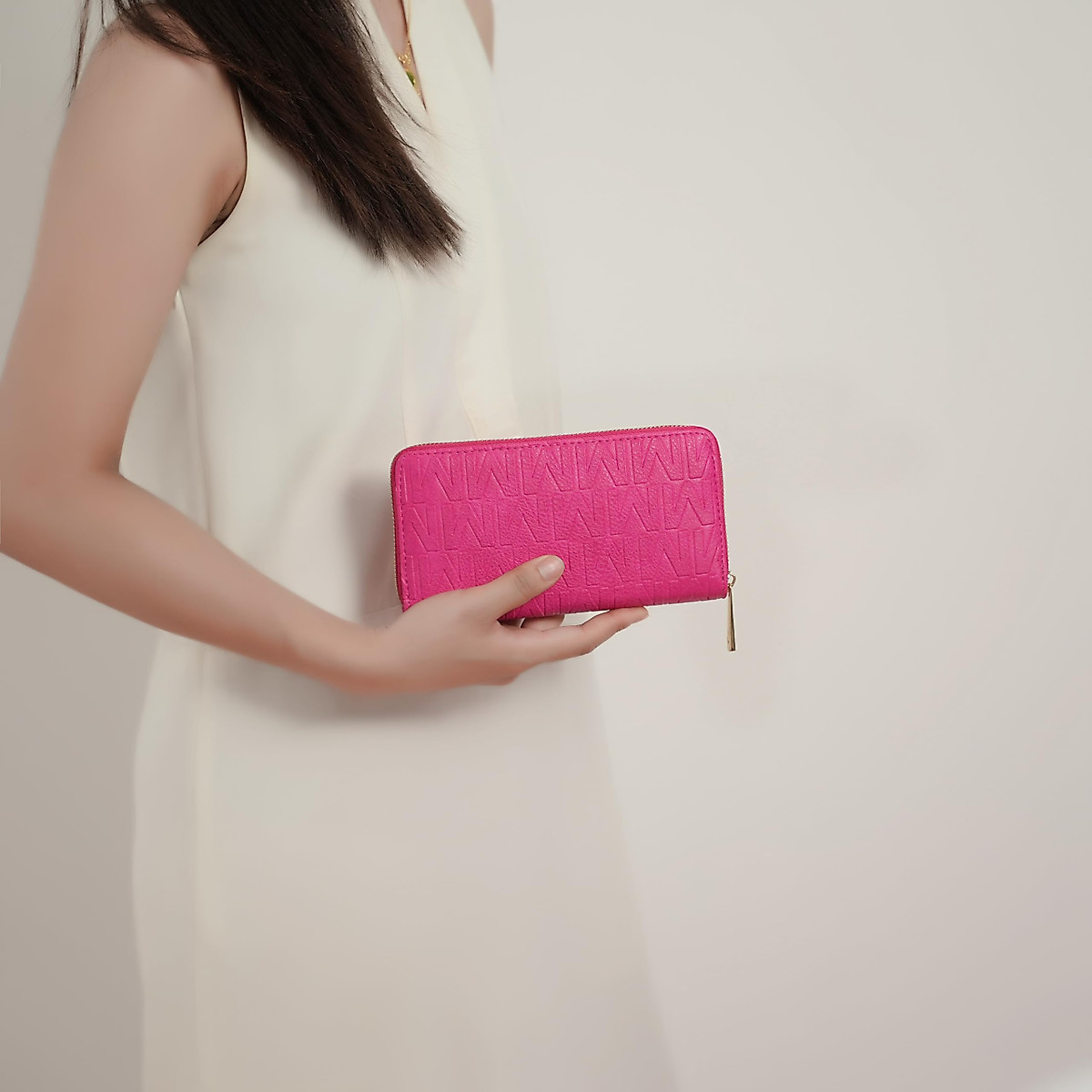 MKF Collection Wristlet Wallet for Women, Small Vegan Leather Credit Card Holder with Zipper Coin Pocket Wallet Purse Handbag By Mia K