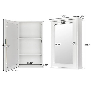 3-Lier Wall Mount Bathroom Cabinet Storage Medicine,toliet Cabinet Kitchen Laundry Cupboard with an Open Door