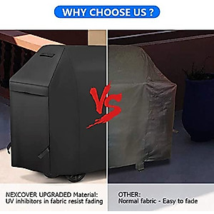 NEXCOVER Barbecue Gas Grill Cover - 55 Inch Waterproof BBQ Cover, Outdoor Heavy Duty Grill Cover, Fade & Weather Resistant Upgraded Material, Barbecue Cover for Weber, Brinkmann, Char Broil and More