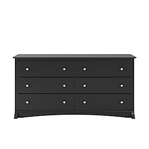 Sonoma 6 Drawer Double Dresser for Bedroom, Black