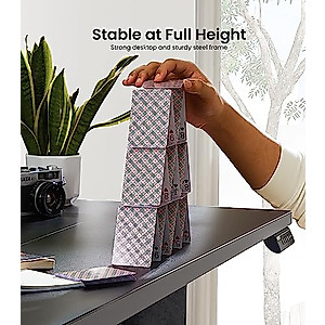 ErGear Electric Standing Desk Adjustable Height with Storage Bag,55 x 24 Inches Sit Stand up Desk, Memory Computer Home Office Desk with Cable Management Tray,DIY Bulletin Board (Black)