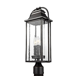 Feiss OL13207ANBZ Wellsworth Outdoor Post Lighting, Bronze, 3-Light (9"W x 21"H) 180watts
