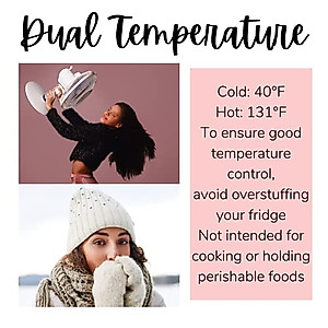 BERLIN GEAR Hot or Cold Mini Fridge for Office – 6 Liter Portable Mini Fridge for Makeup, Skincare, Snacks, & More – Mini Mini Fridge for Bedroom or Vanity with Lighted Glass Surface, White