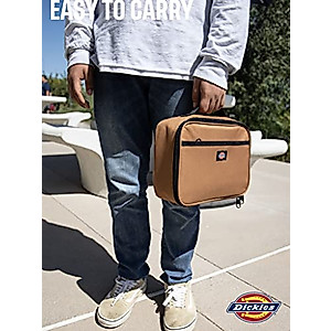 Dickies Kids Insulated Lunch Bag for School, Thermal Reusable Lunch Box for Kids, Boys, Girls - 8 Years Old and Up (Brown Duck)