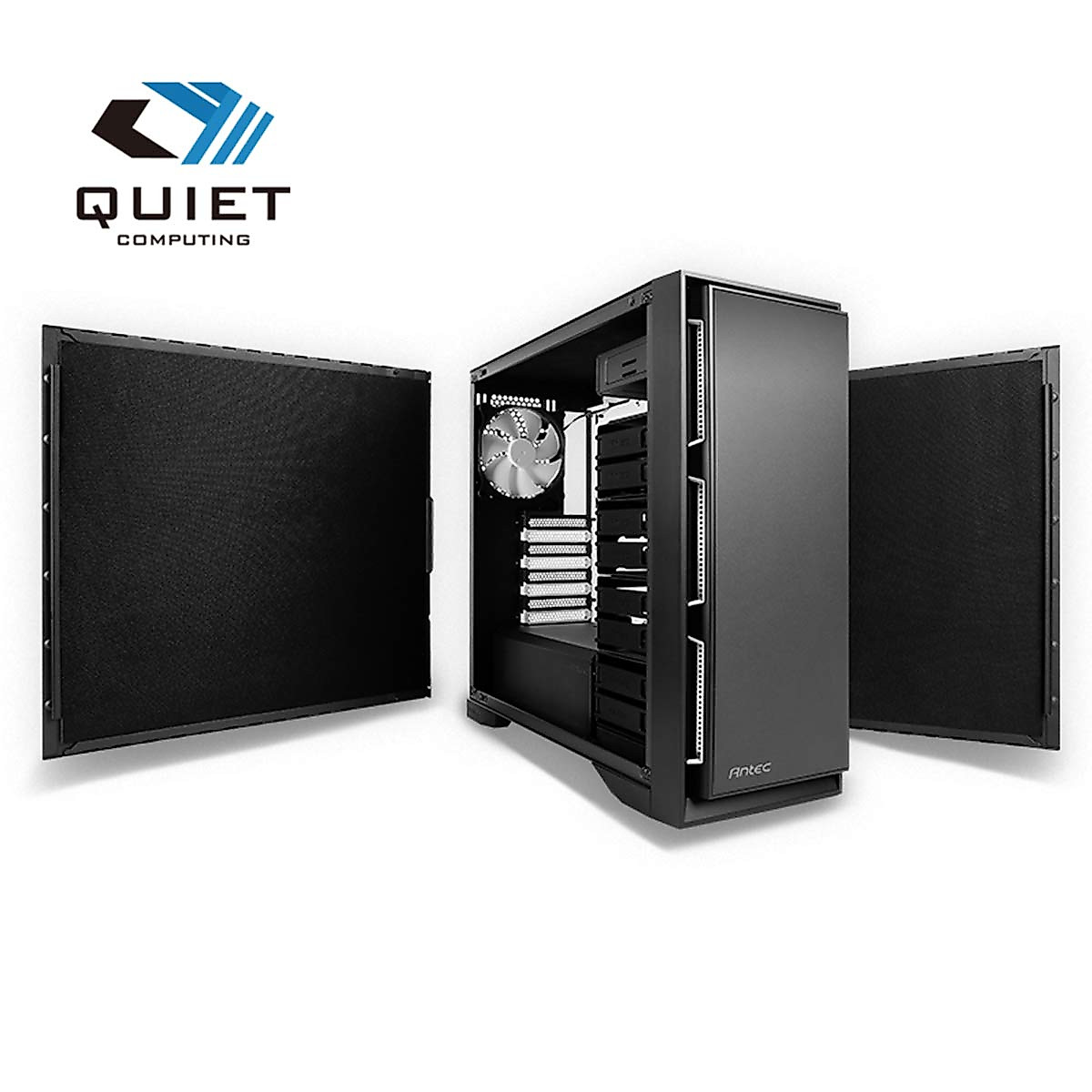 Antec P101 Silent Performance Series Mid-Tower PC Computer Case with Sound Dampening Panels, 4 X 120/140mm Cooling Fans Pre-Installed