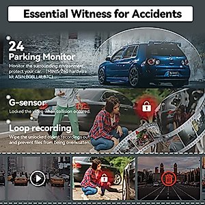 DDPAI Dash Cam Front and Rear, 1944P Front x1080P Rear, Dual Car Camera with Sensor, Buil-in GPS, Wi-Fi & App, Car Dashboard Camera Recorder 2.4",Parking Mode,G-Sensor,Super Capacitor, Z40 Dual GPS