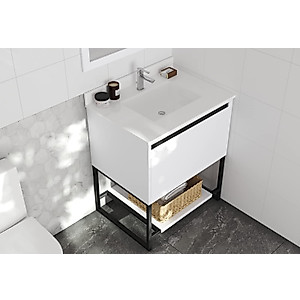 Laviva Alto 30 - White Cabinet White Quartz Countertop