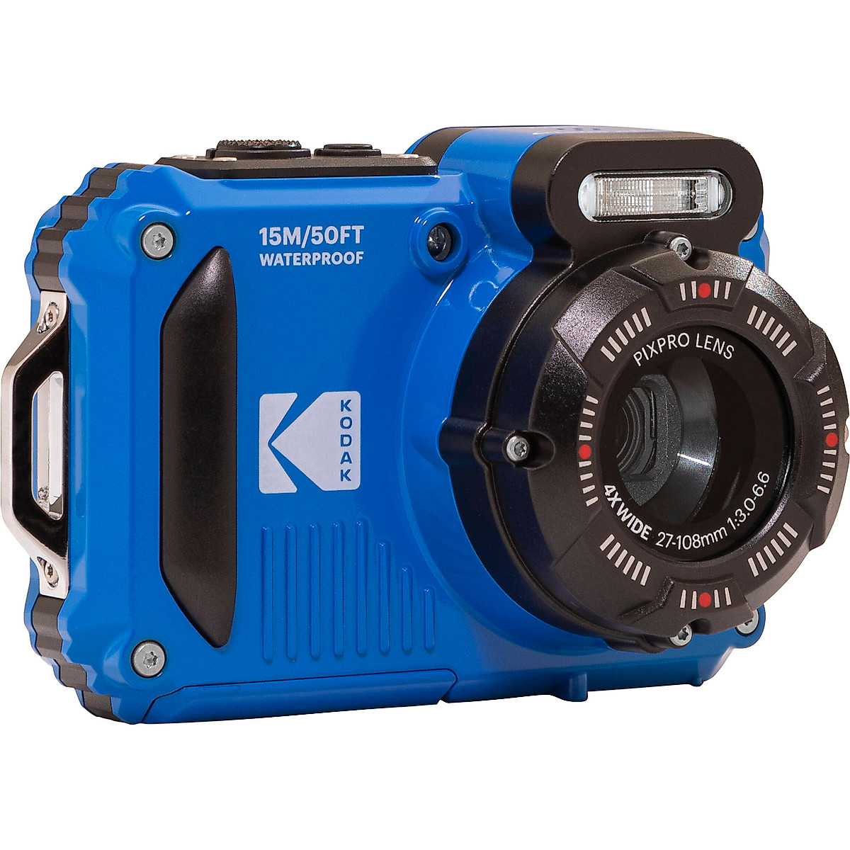 Kodak PIXPRO WPZ2 Digital Camera + Black Point & Shoot Case + 32GB microSDHC Card (Blue)