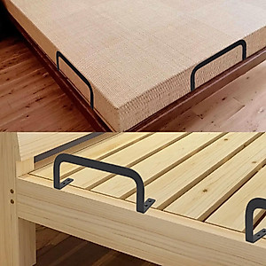 FMTYAOIU 4PCS Mattress Slide Stoppers, Mattress Retainer Bar for Adjustable Beds, Metal Mattress Stabilizers for Wooden Bed Frame, Sturdy Mattress Holder in Place to Keep Mattress from Sliding