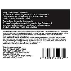 PCA SKIN Blemish Control Acne Cleanser Bar with 2% Salicylic Acid, Acne Wash for Face and Body, 3.2 fl oz Jar