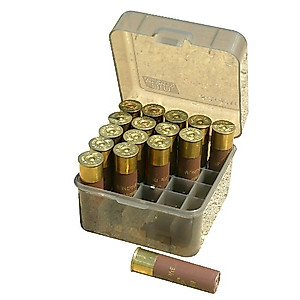 MTM 25 Round Shotshell Box (Clear Smoke), Large