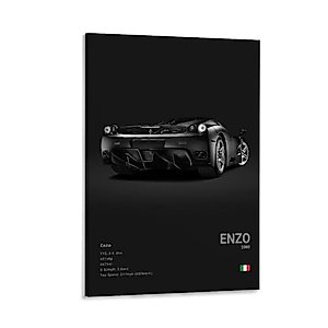 Car Poster Ferrari F40 Supercar Posters Racing Car Canvas Wall Art For Boy's Bedroom SuperCar Wall Decor Frame-style 16x24inch(40x60cm)