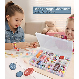 Cqhxvw Bead Organizer Box Tackle Box Organizers and Storage Beads Storage Containers Jewelry Making Organizer Sewing Box Plastic Compartment Organizer Box with Dividers 36 Grid Box