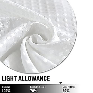 jinchan White Kitchen Curtains 36 Inch Tier Curtains Waffle Woven Textured Cafe Curtains Half Window Curtain Set Rod Pocket Light Filtering for Bathroom Sink Laundry Room Basement RV 2 Panels