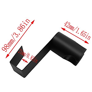LQ Industrial Black Toilet Bidet Spray Gun Head Holder Stainless Steel Non Drilling Toilet Seat Bathroom Fixture Hanging Bracket 42x98mm for Handheld Shower Wand Pet Bath Spray Head Stand