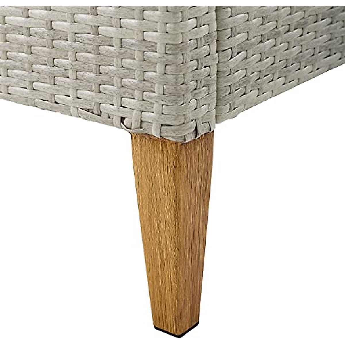 Crosley Furniture Capella 3-Piece Outdoor Sofa Patio Furniture Set, Wicker Conversation Sets for Porch, Acorn with Gray Cushions