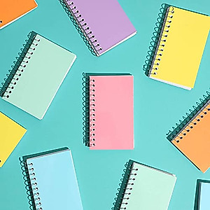 12-Pack Small Spiral Notebook 3x5, 80 Sheets Per Notepad, College Ruled Lined Paper for Office Supplies, Classroom Notes, Students, Teachers, Nurses (6 Pastel Colors)