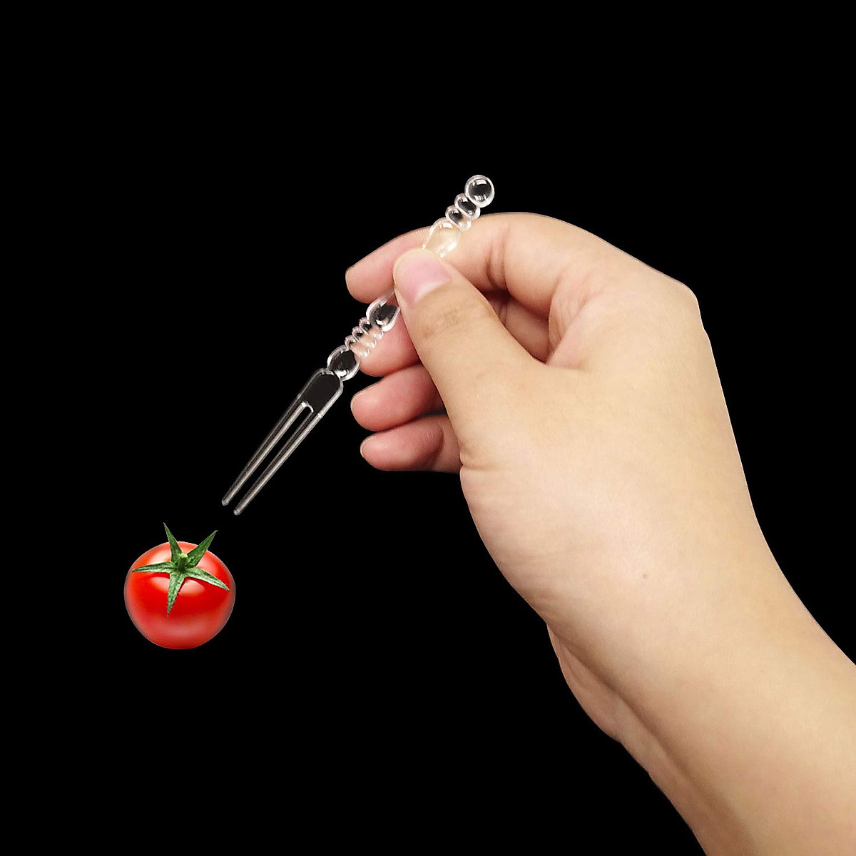 Honbay 240PCS Disposable Plastic Fruit Mini Cake Forks Cocktail Picks Tasting Appetizer Forks for Home Bar Party