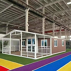 20FT 2 Bedroom Luxury Predfabricated Container Homes Granny Flat Roof Expandable Container House