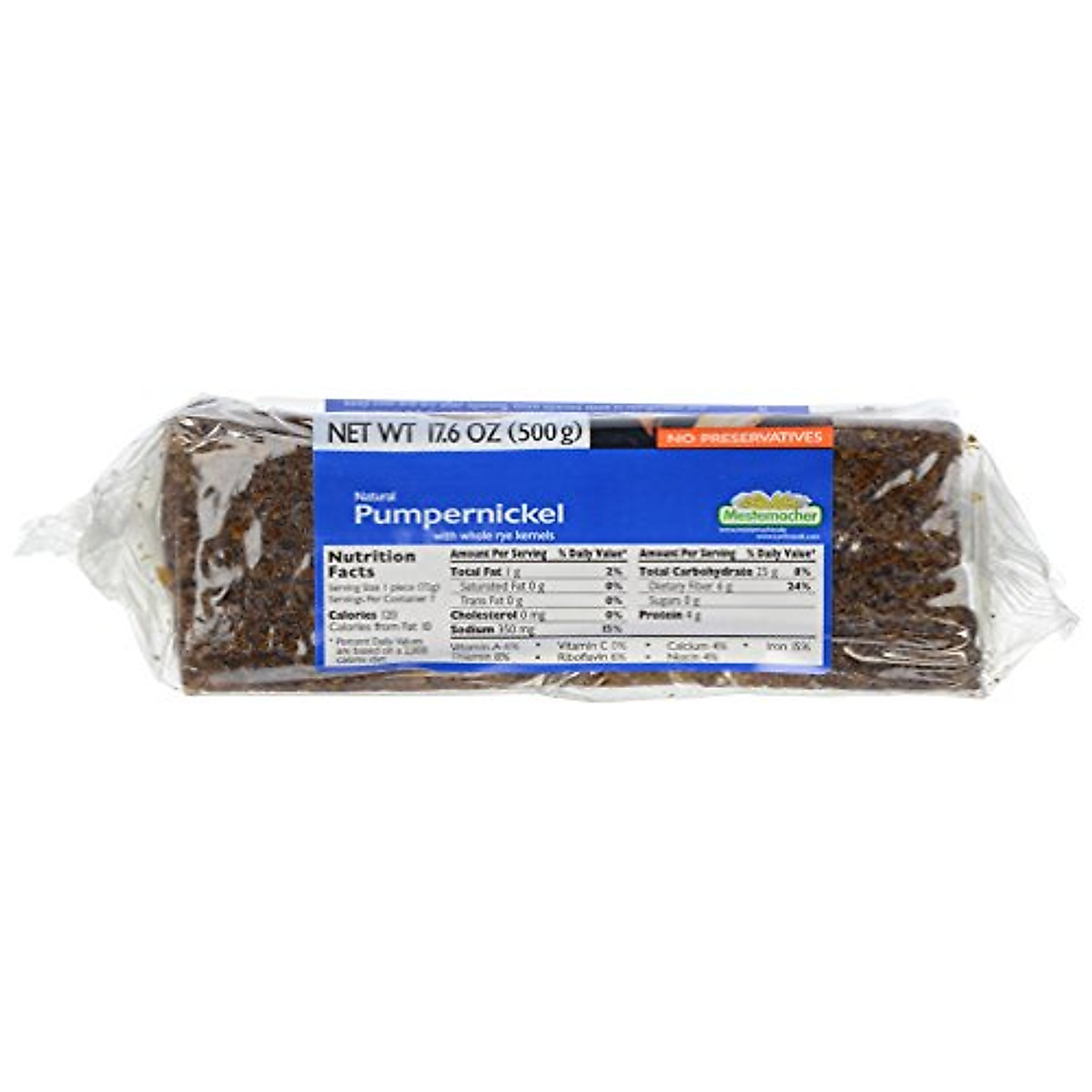 Mestemacher, Pumpernickel with Whole Kernels, 17.6 oz