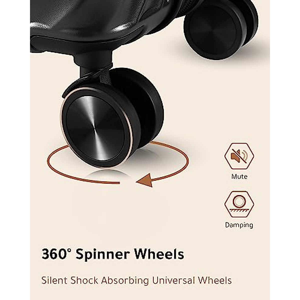 LUGGEX Carry On Luggage 22x14x9 Airline Approved - Polycarbonate Expandable Hard Shell Suitcase with Spinner Wheels