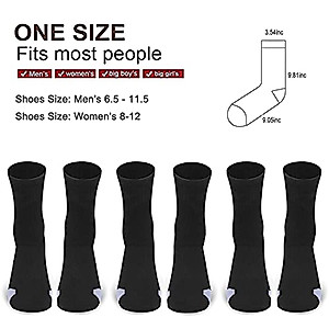 Qiangyun Men 's Athletic Basketball Crew Socks, White Elite Cushioned Mid-Calf Sports Running Compression Socks for Men Women Boys Big girl, Sport Socks A-04,9-12