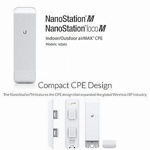 Ubiquiti NSM5 Bundle of 2 NanoStation M5 5GHz Outdoor airMAX CPE 150+Mbps 15+km