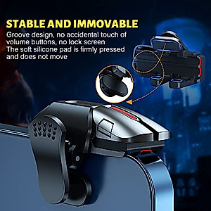 Newseego 2022 New Model Mobile Game Controller Trigger,Mobile Game Accessories 6 Finger Trigger Sensitive Shoot Target Buttons Smartphone Game Controller Gamepad for PUBG/Survival Rules/Knives Out