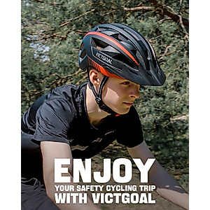 VICTGOAL Bike Helmet with USB Rechargeable Rear Light Detachable Magnetic Goggles Removable Sun Visor Mountain & Road Bicycle Helmets for Men Women Adult Cycling Helmets (L: 57-61 cm, Silver)