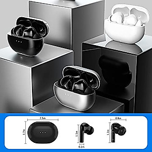 Awker A50 True Wireless Earbuds in Ear Bluetooth 5.1 Earphones Headphones, Touch Control with Charging Case, Built in Mic, Waterproof, TWS HiFi Stereo for Sport (Black)