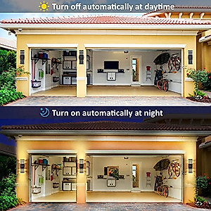 DARIISI Dusk to Dawn Outdoor Wall Lights 2 Pack, Up and Down Outdoor Porch Lights Wall Mount, Waterproof Exterior Light Fixture for House Garage Patio